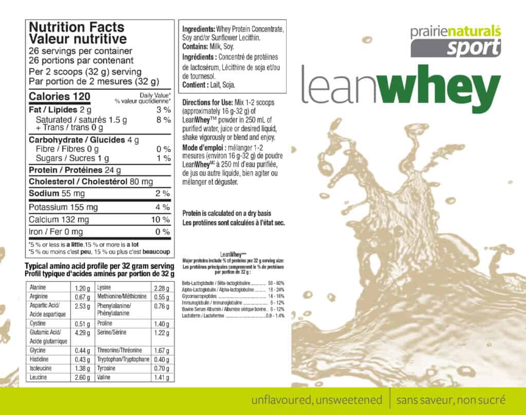 Lean Whey ™ Protein Powder – Prairie Naturals